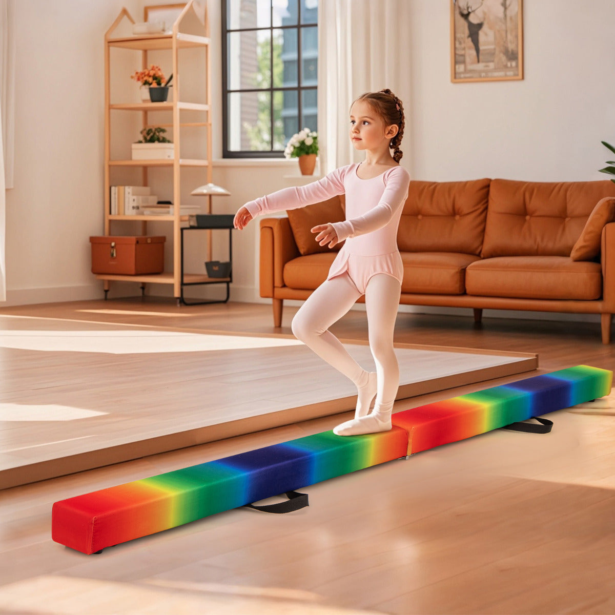 8 Ft Folding Rainbow Balance Beam | Gymnastics Training – Kids Mega Mart