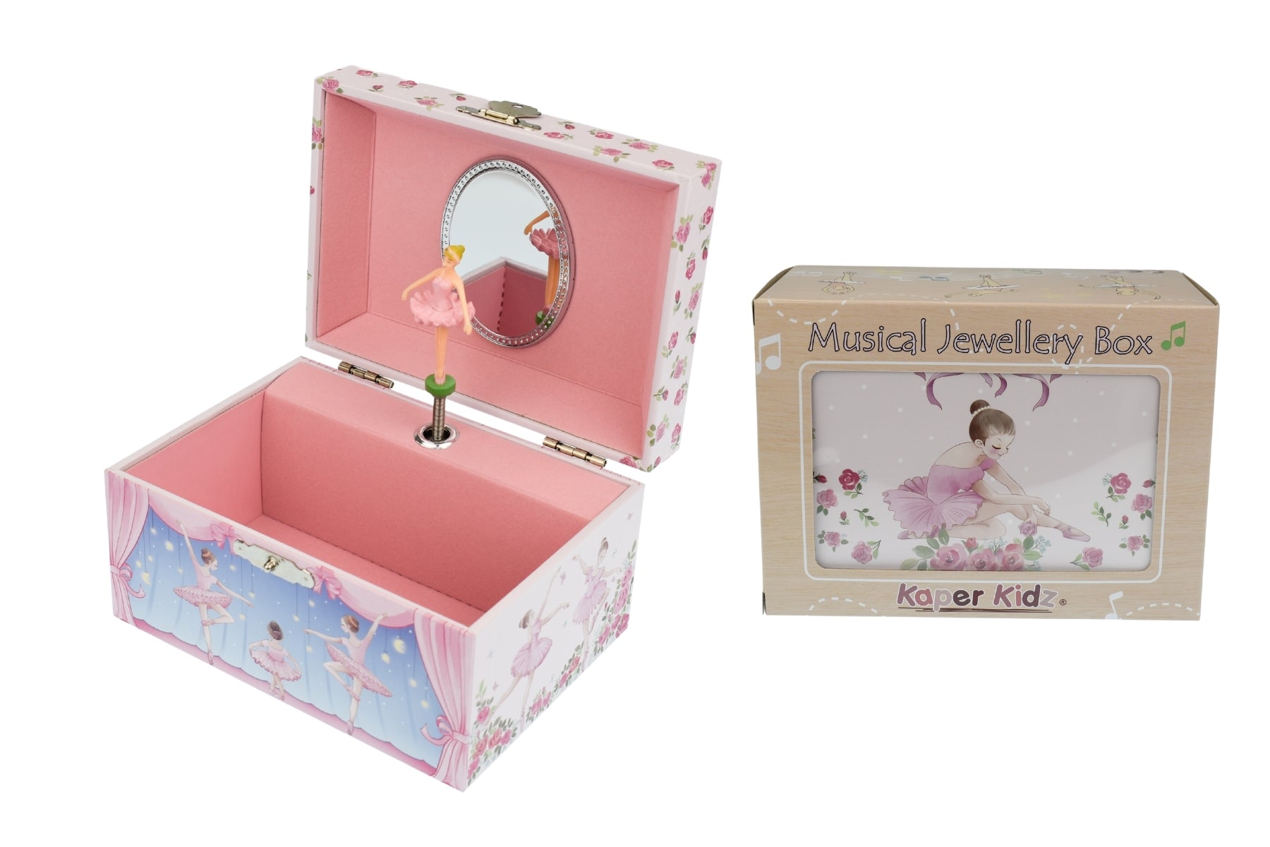 Rosabella Ballerina Music Box | Pink Floral Keepsake Treasure – Kids ...