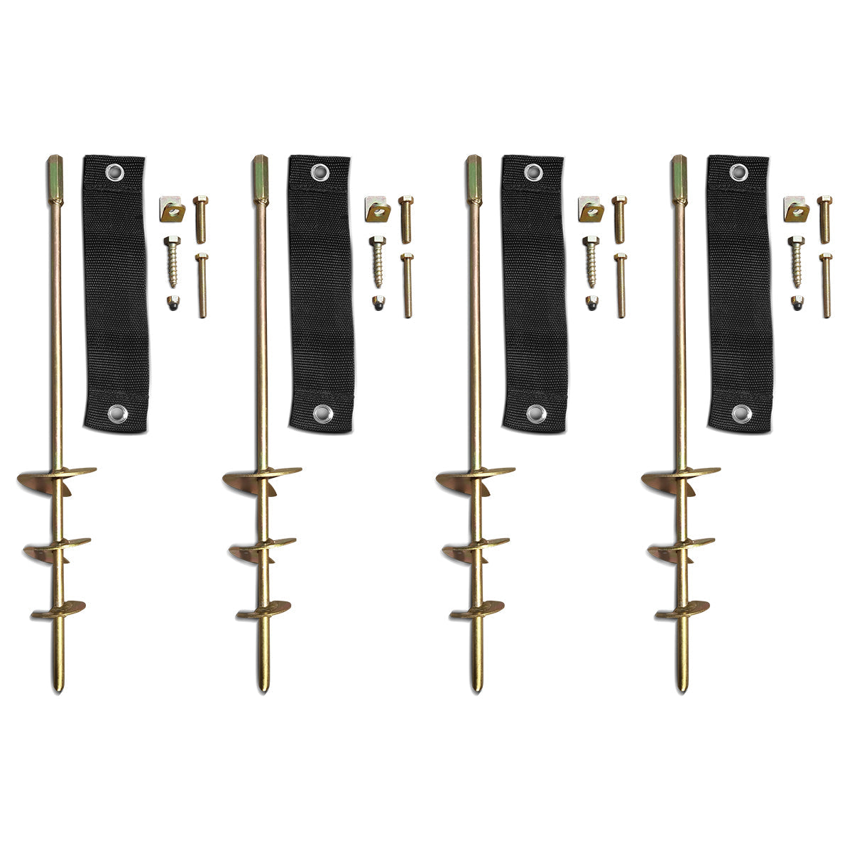 Ground Anchor Kit | 4pc Steel Set for Trampoline & Swing Sets – Kids ...