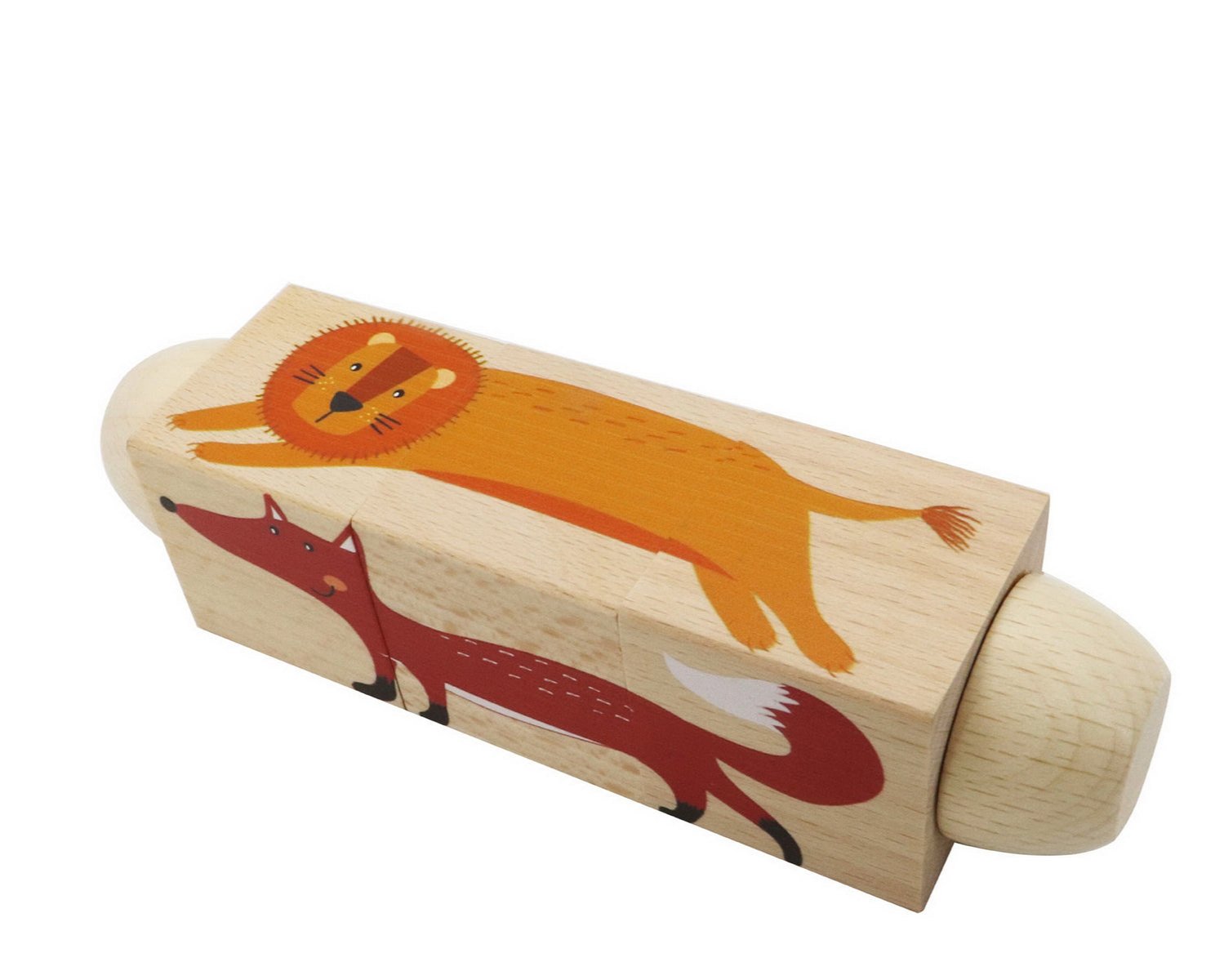 Wooden Jungle Animal Twist Puzzle Block | Kids Mega Mart