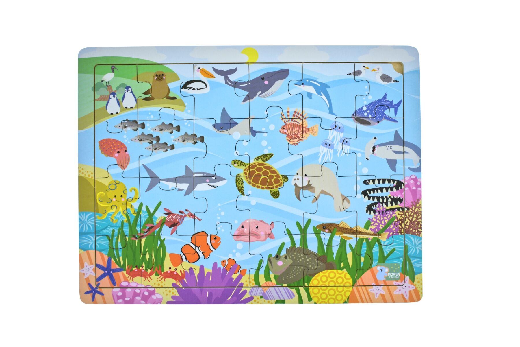 24 Pc Jigsaw Puzzle Aussie Sea Animals And Their Names – Kids Mega Mart
