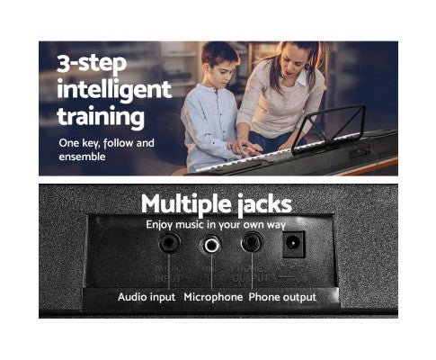 Buy Alpha 61 Keys LED Electronic Keyboard Piano Australia