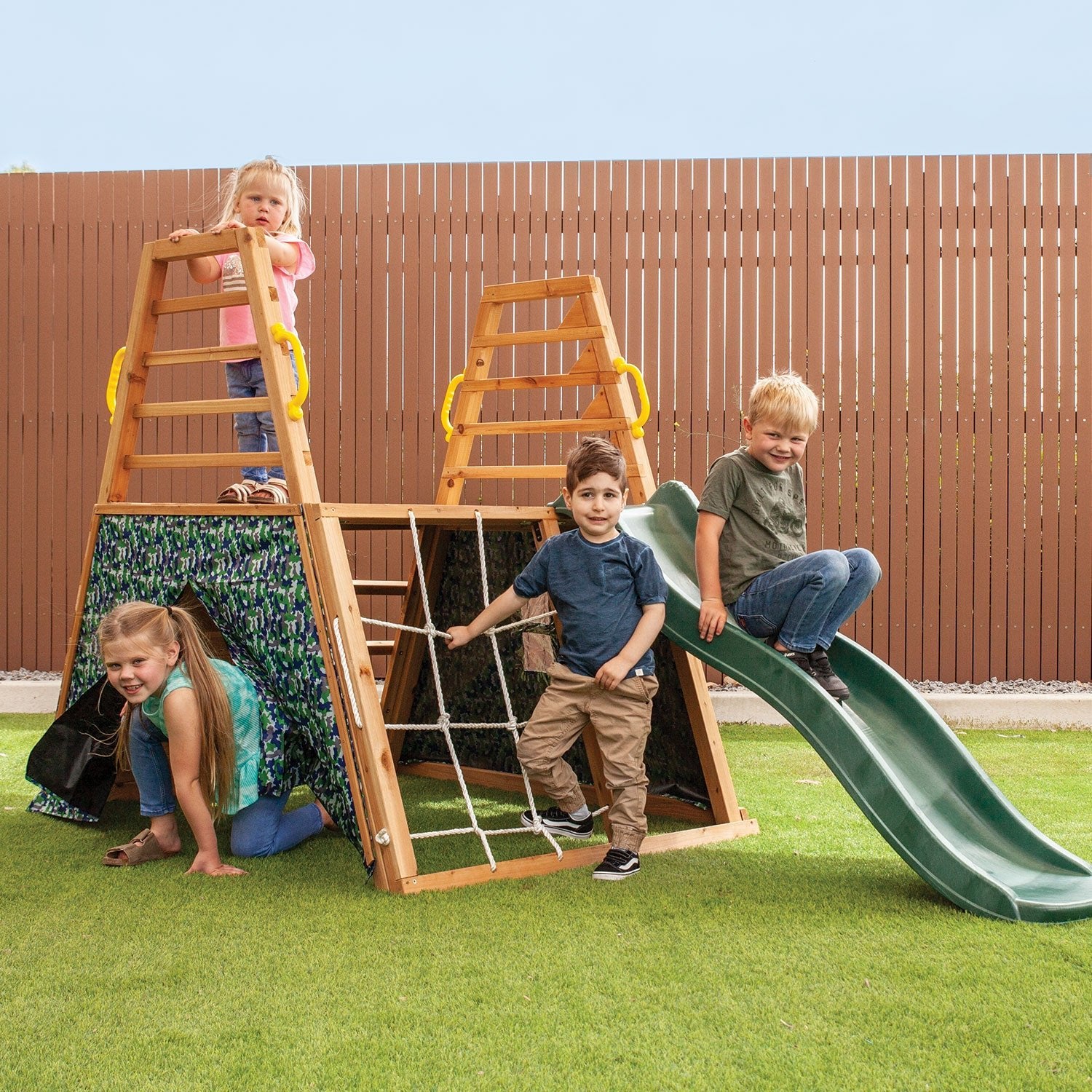 Cooper Climbing Frame | 1.8m Slide, 3 Ways to Climb, Hideaway