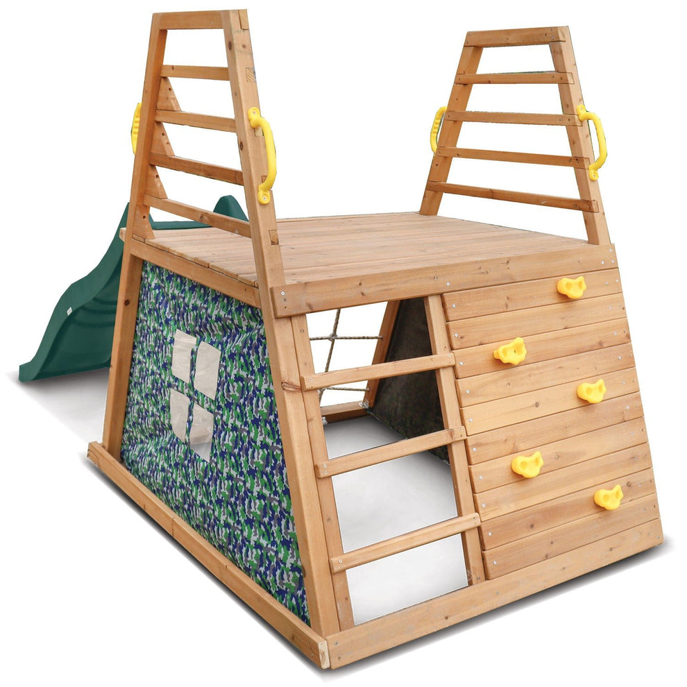 Cooper Climbing Frame | 1.8m Slide, 3 Ways to Climb, Hideaway