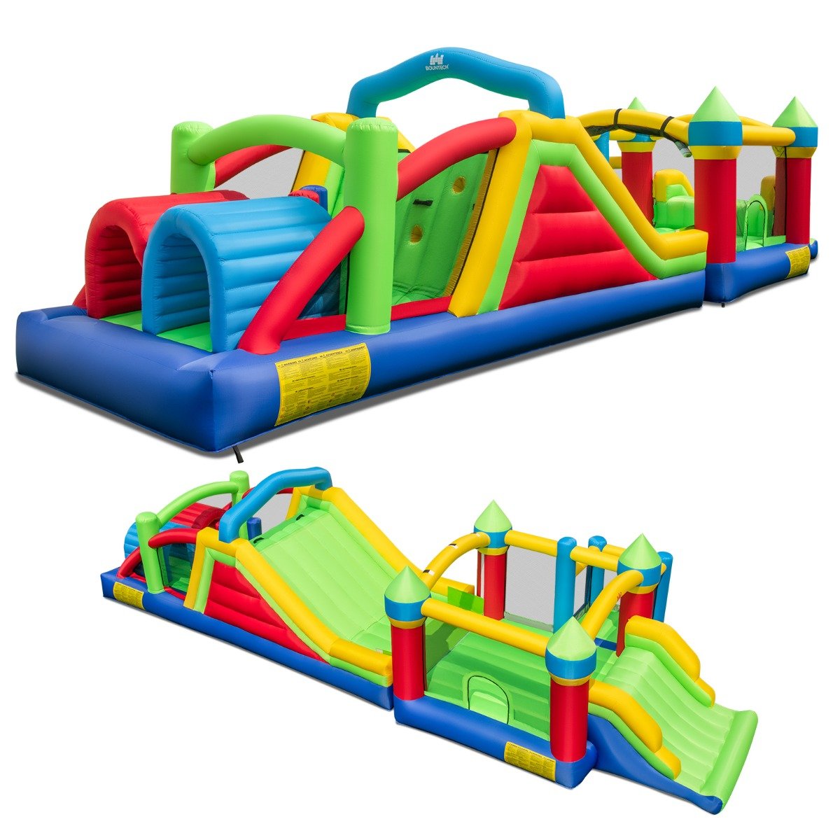 Inflatable Obstacle Course and Bounce House for Kids Outdoor Fun