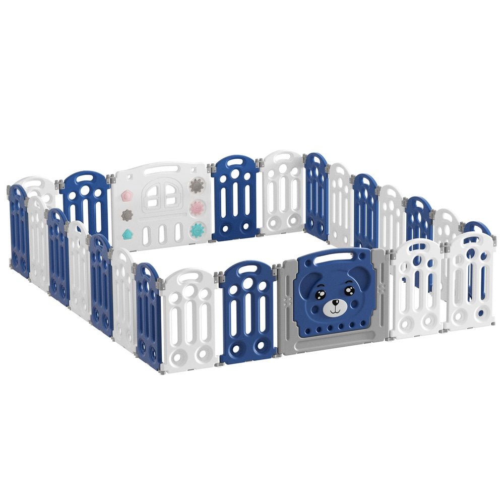 Keezi Kids Baby Playpen 24 Panels Safety Gate Toddler Fence Barrier Pl