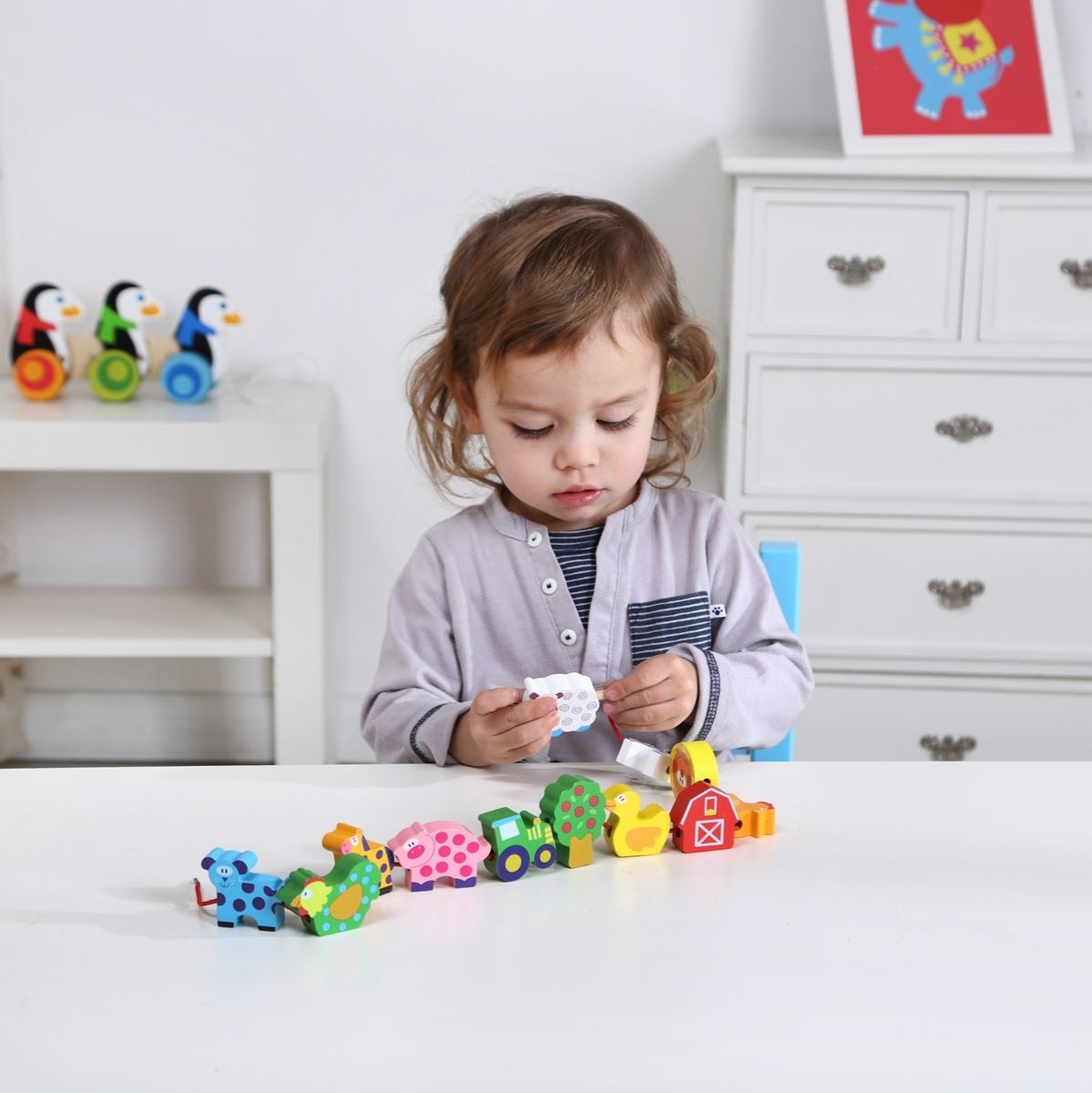 Lacing Blocks Farm Animals | Educational Toy for Kids