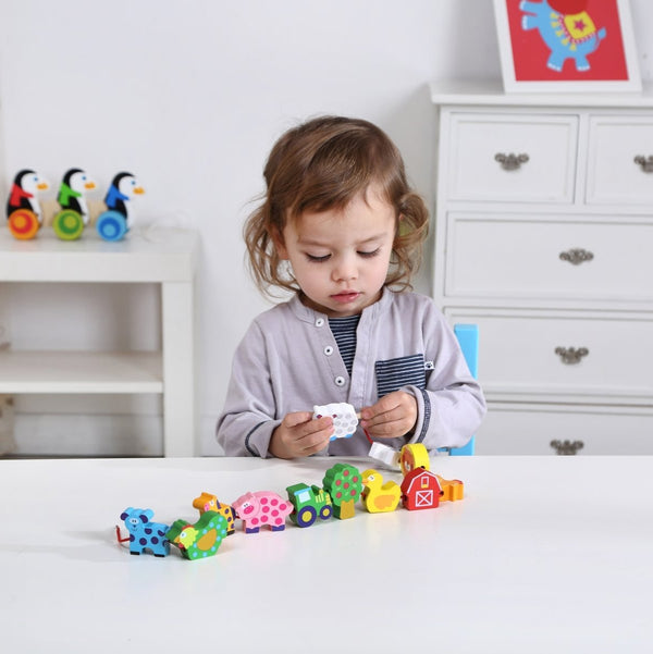 Lacing Blocks Farm Animals | Educational Toy for Kids – Kids Mega Mart