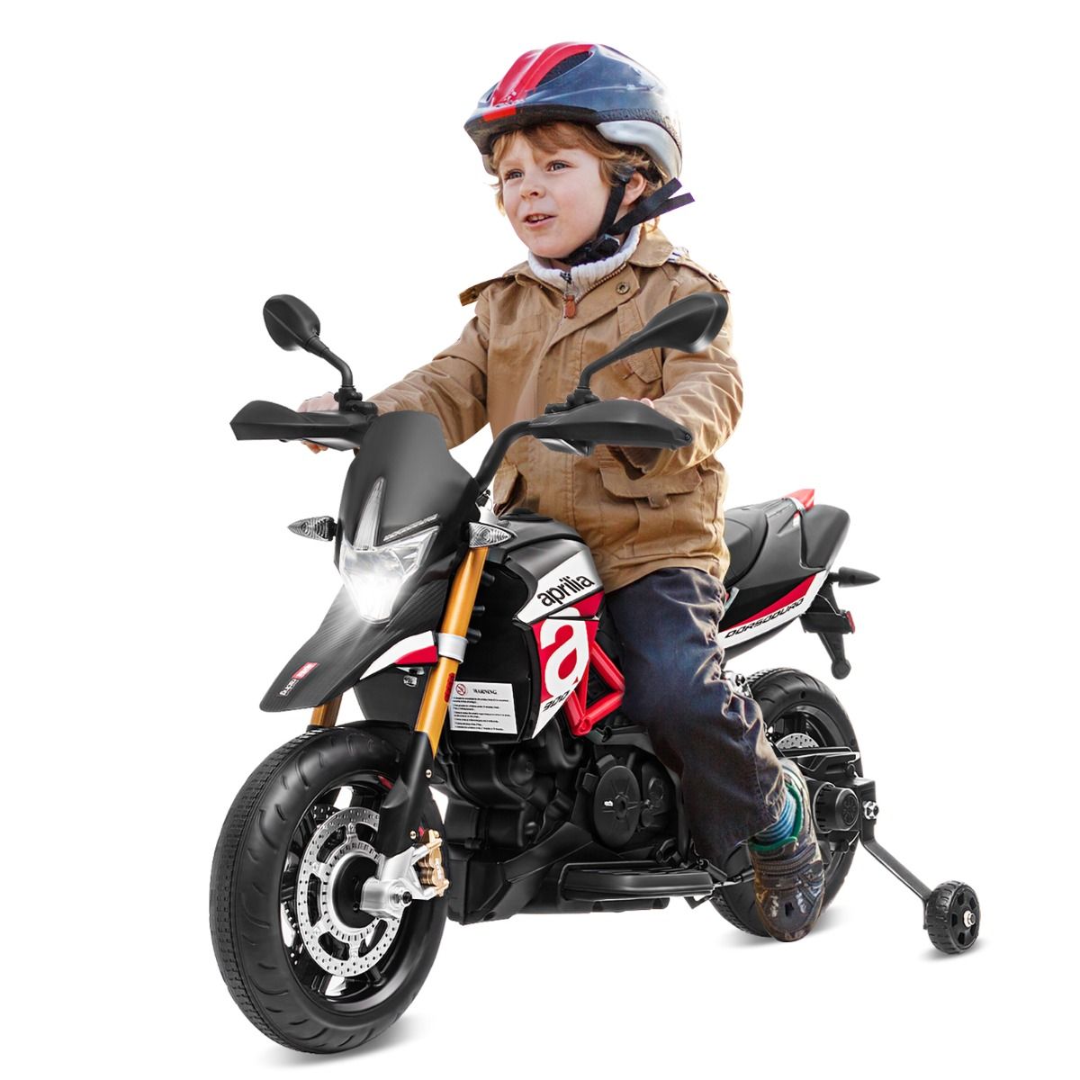 Aprilia 12V Electric Motorcycle for Kids | with MP3 | Red