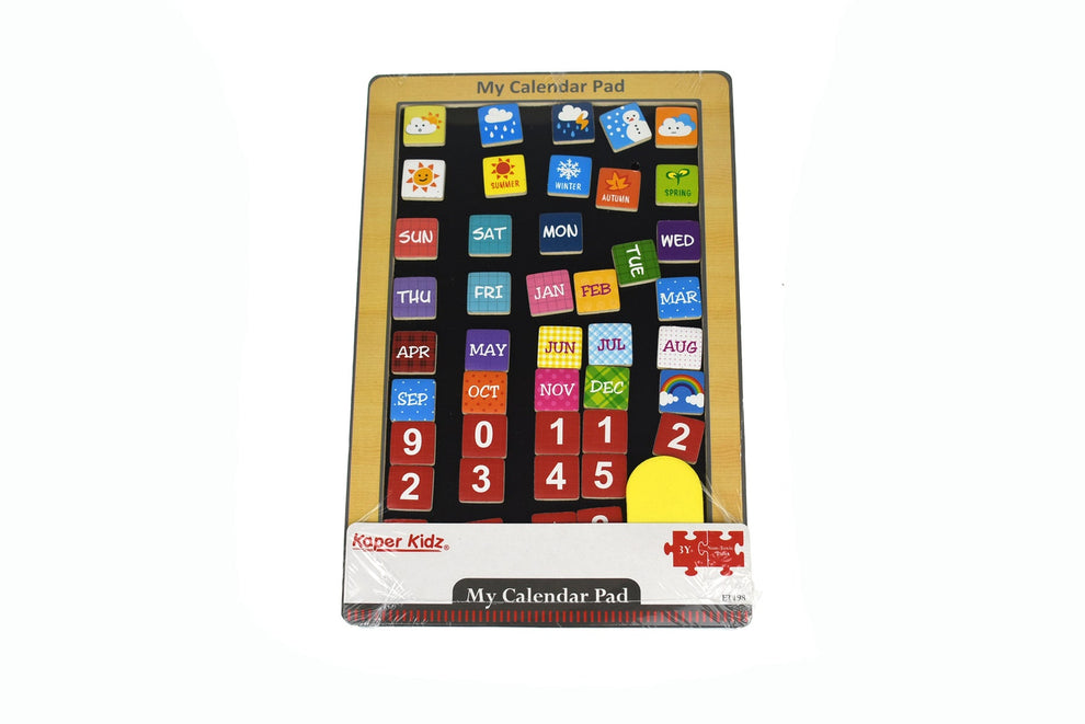 Kaper Kidz MY Calendar Pad | Wooden Design with Magnetic Tiles – Kids ...