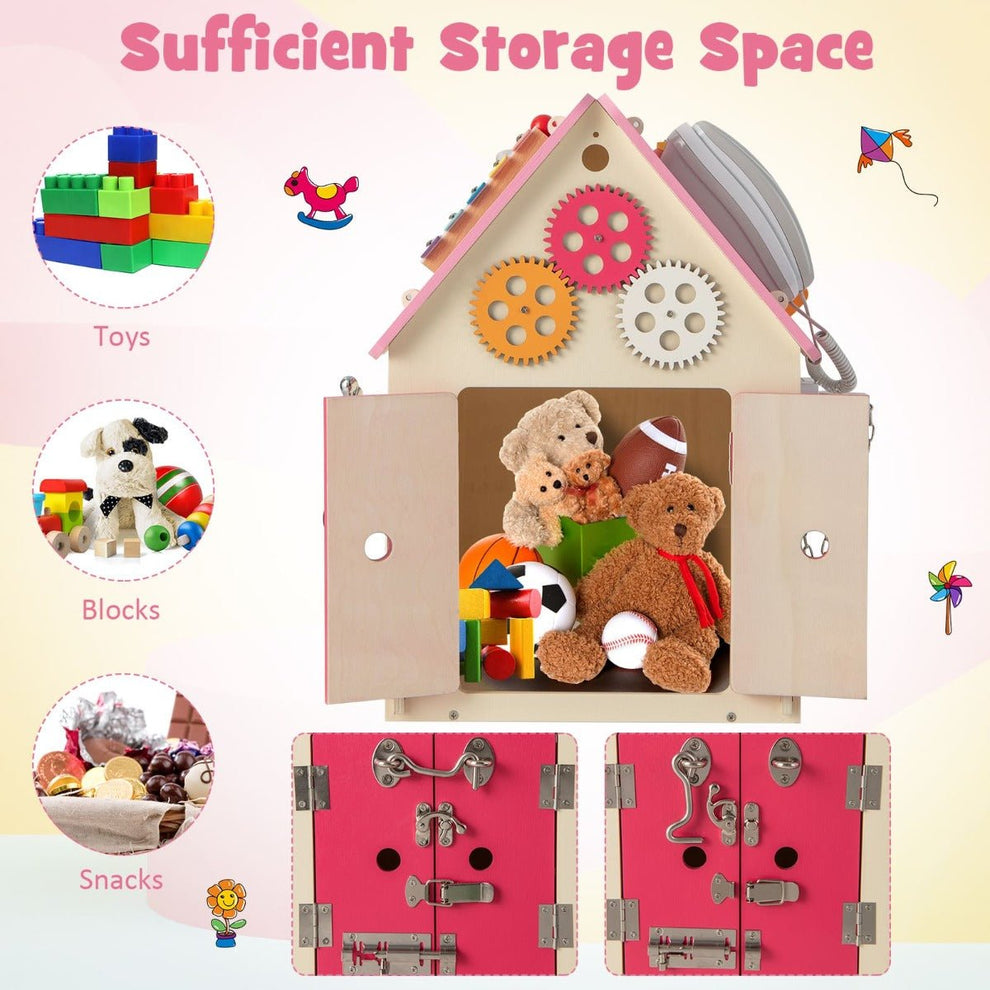 Pink Interactive Play House | Sensory Games for Toddlers – Kids Mega Mart