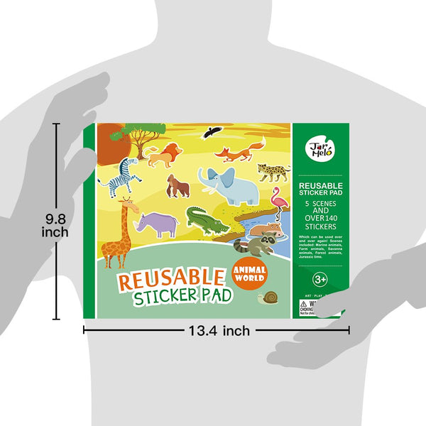 Reusable Sticker Pad Set Animal World from JarMelo – Kids Mega Mart