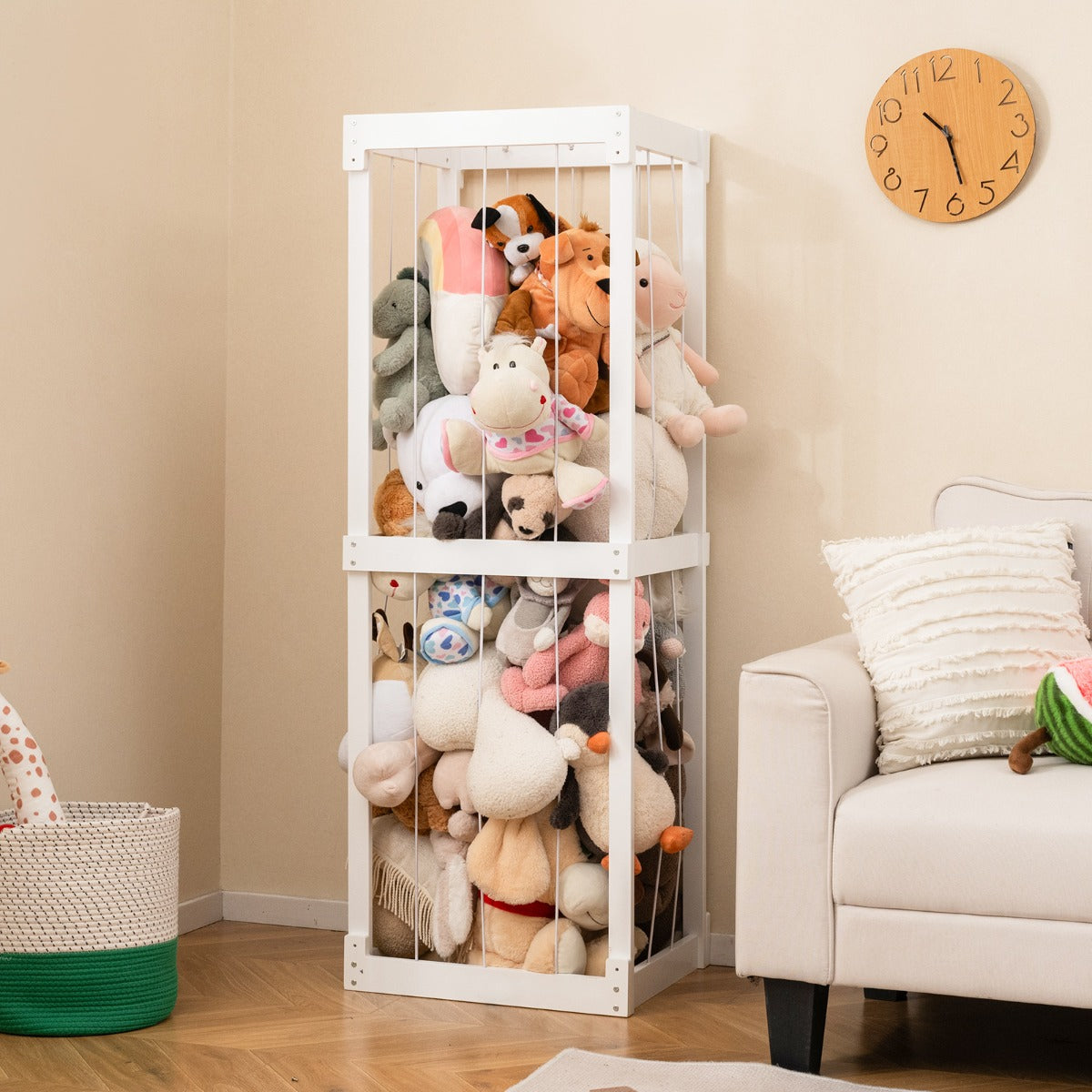 Stuffed Toy Storage | 300L White Space-Saving Organizer
