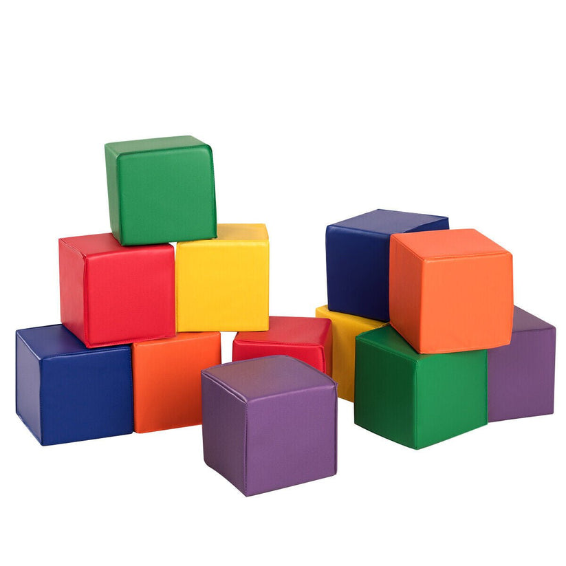 12 Piece Colorful Foam Building Blocks Set for Toddlers 20cm – Kids ...