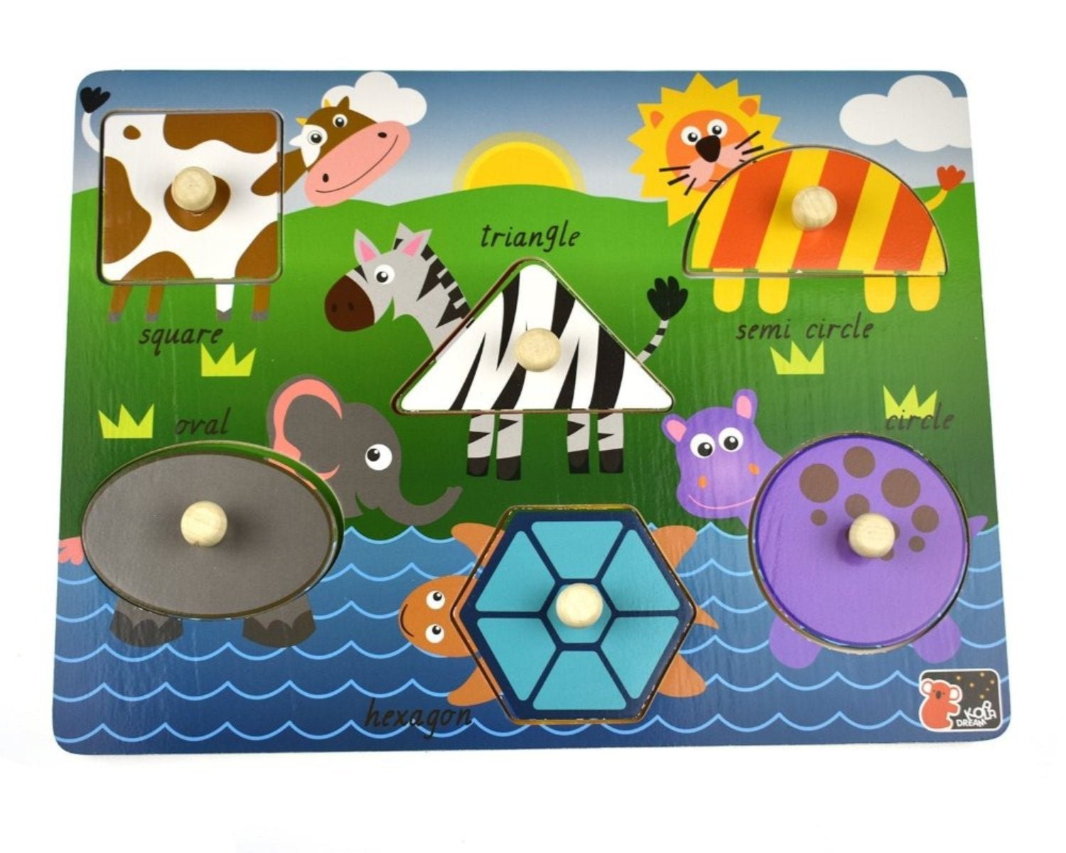 2 In 1 Animal Shape Peg Puzzle for Young Learner | Kids Mega Mart