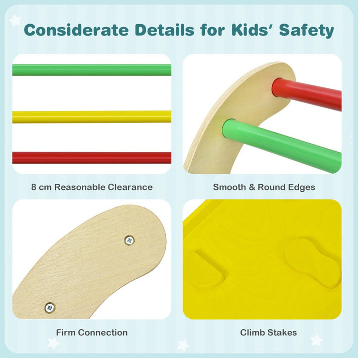 3 in 1 Kids Wooden Climber Set | Safe, Fun and Educational Play – Kids ...