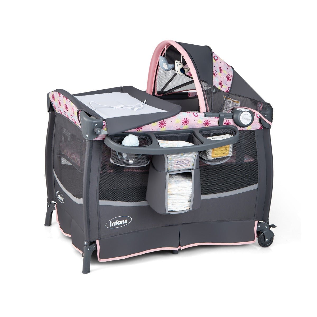 3 in 1 Portable Baby Cot | Bassinet, Changing Table and Play Yard ...