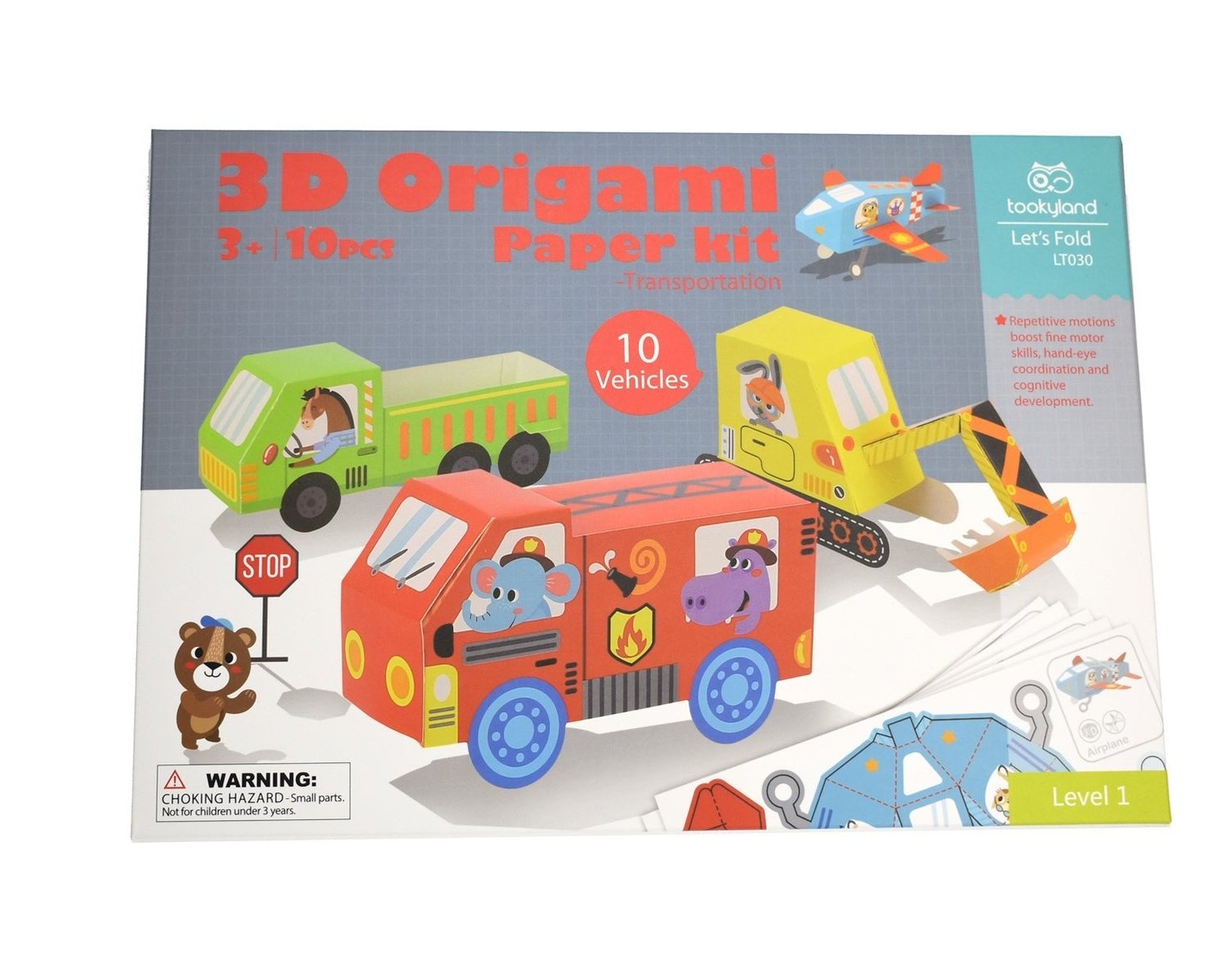 Tookyland 3D Paper Origami Vehicles | Creative Craft Kit for Kids