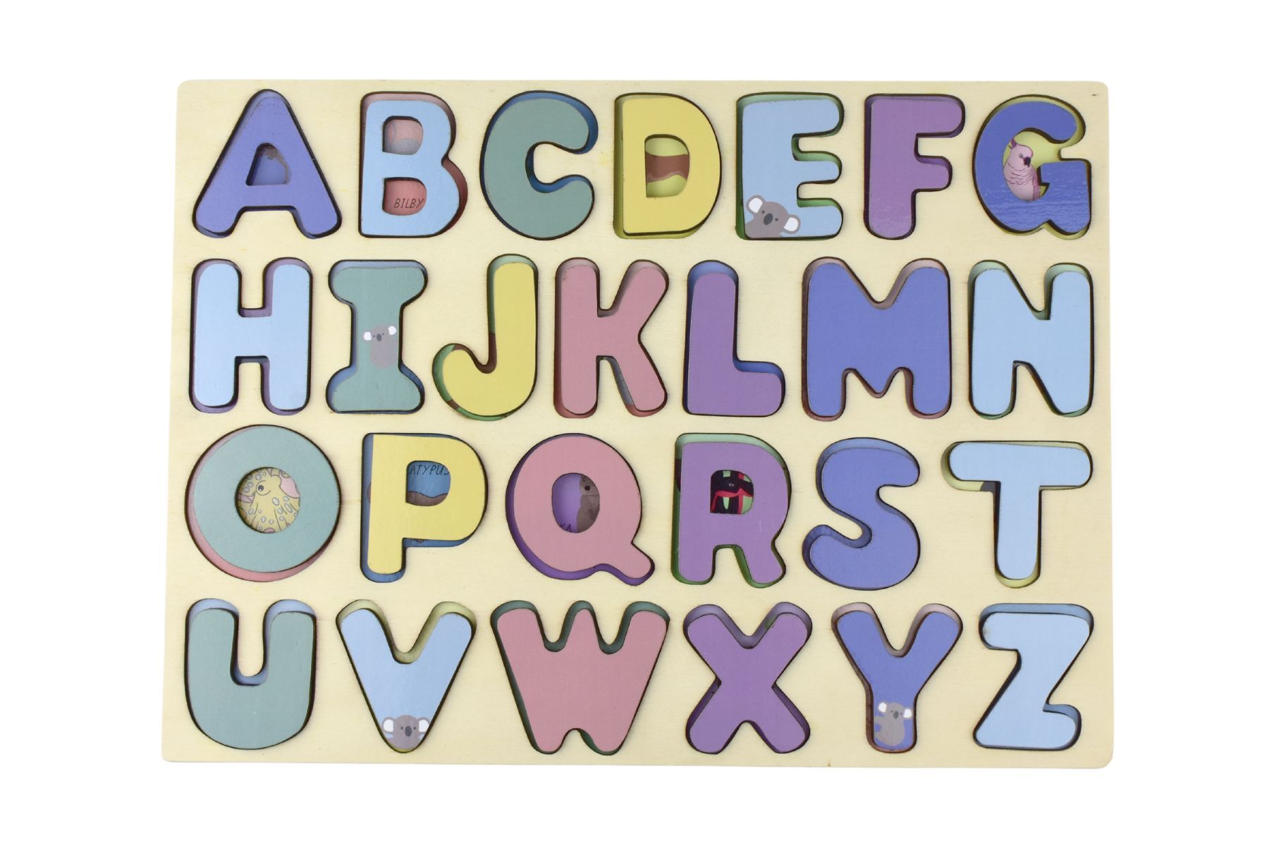 Alphabet Letters Puzzle | A to Z Uppercase Australian Animals