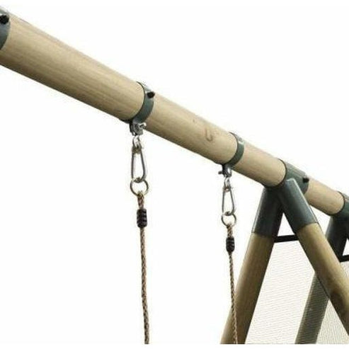 Green Baby Swing Seat with Safety Features & Rope Extensions