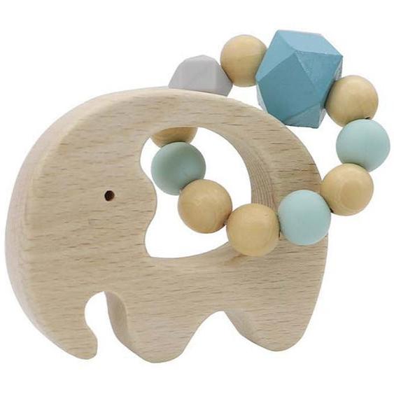 Kaper Kidz Calm & Breezy Elephant Wooden Rattle