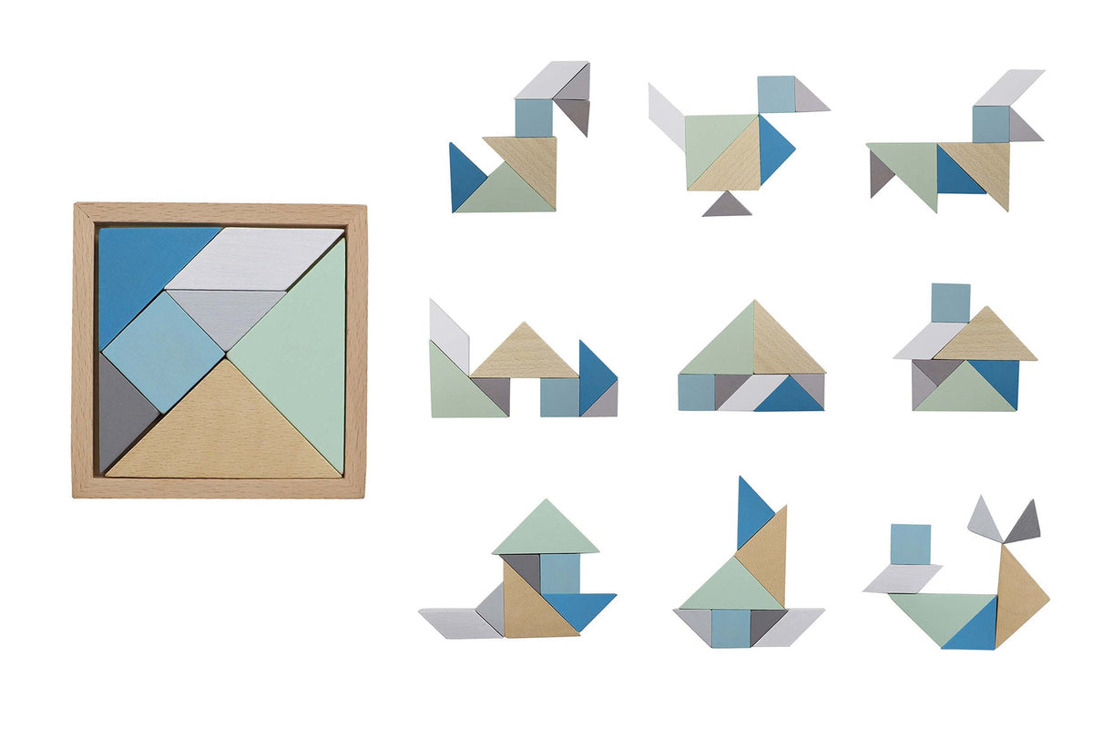 Calm & Breezy Tangram And Tetris Brainteaser Puzzle for Kids by Kaper ...