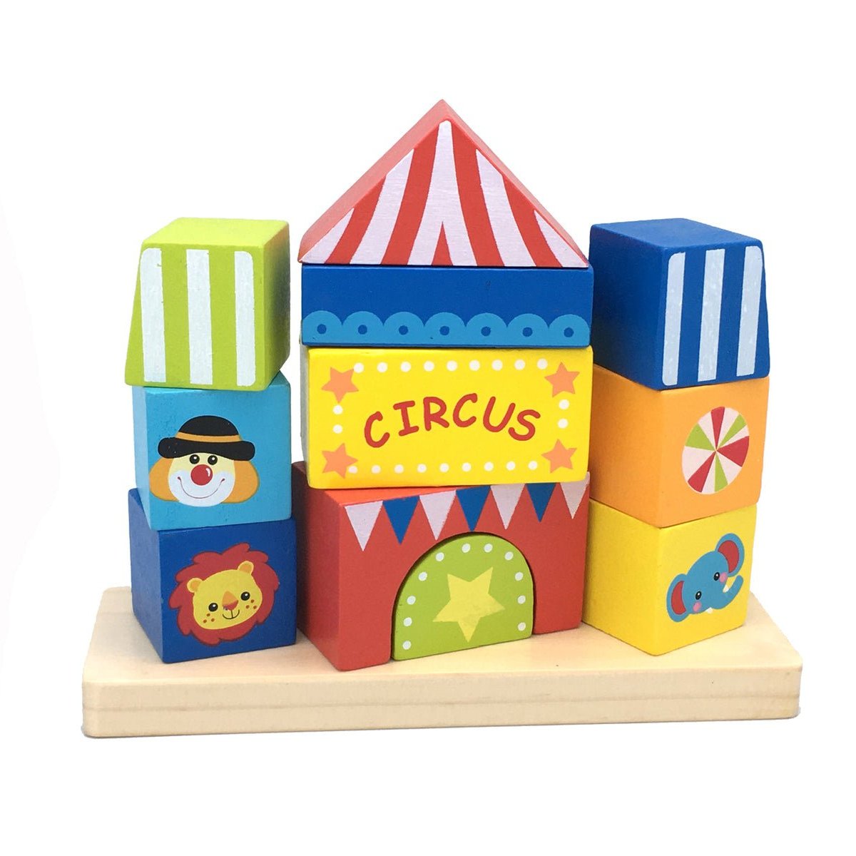 Circus Block Tower | Colourful Stacker Blocks for Kids