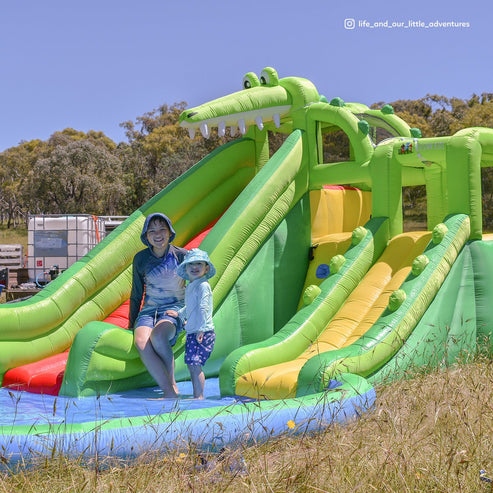Crocadoo Inflatable Water Slide | Backyard Fun for Kids 3-10