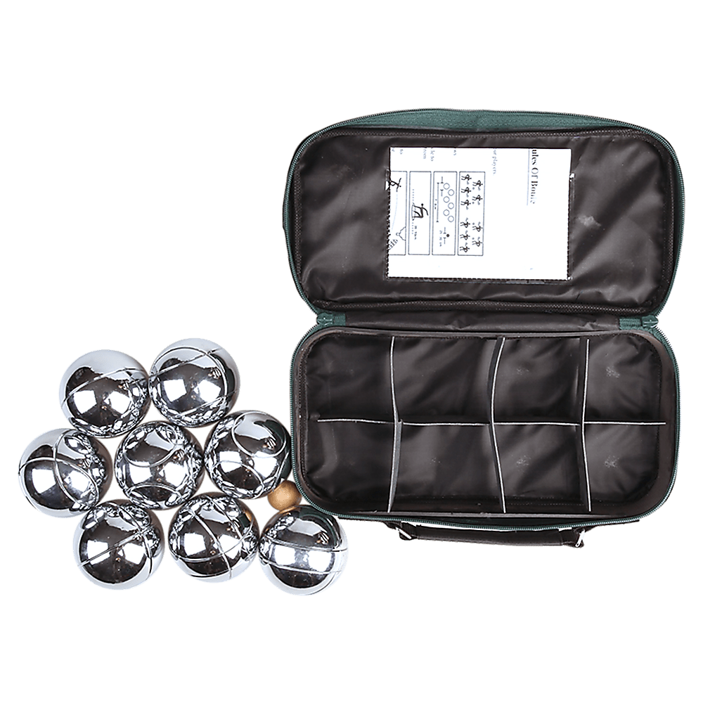 Deluxe Boules Set: Family Fun with 8 Alloy Balls & Accessories