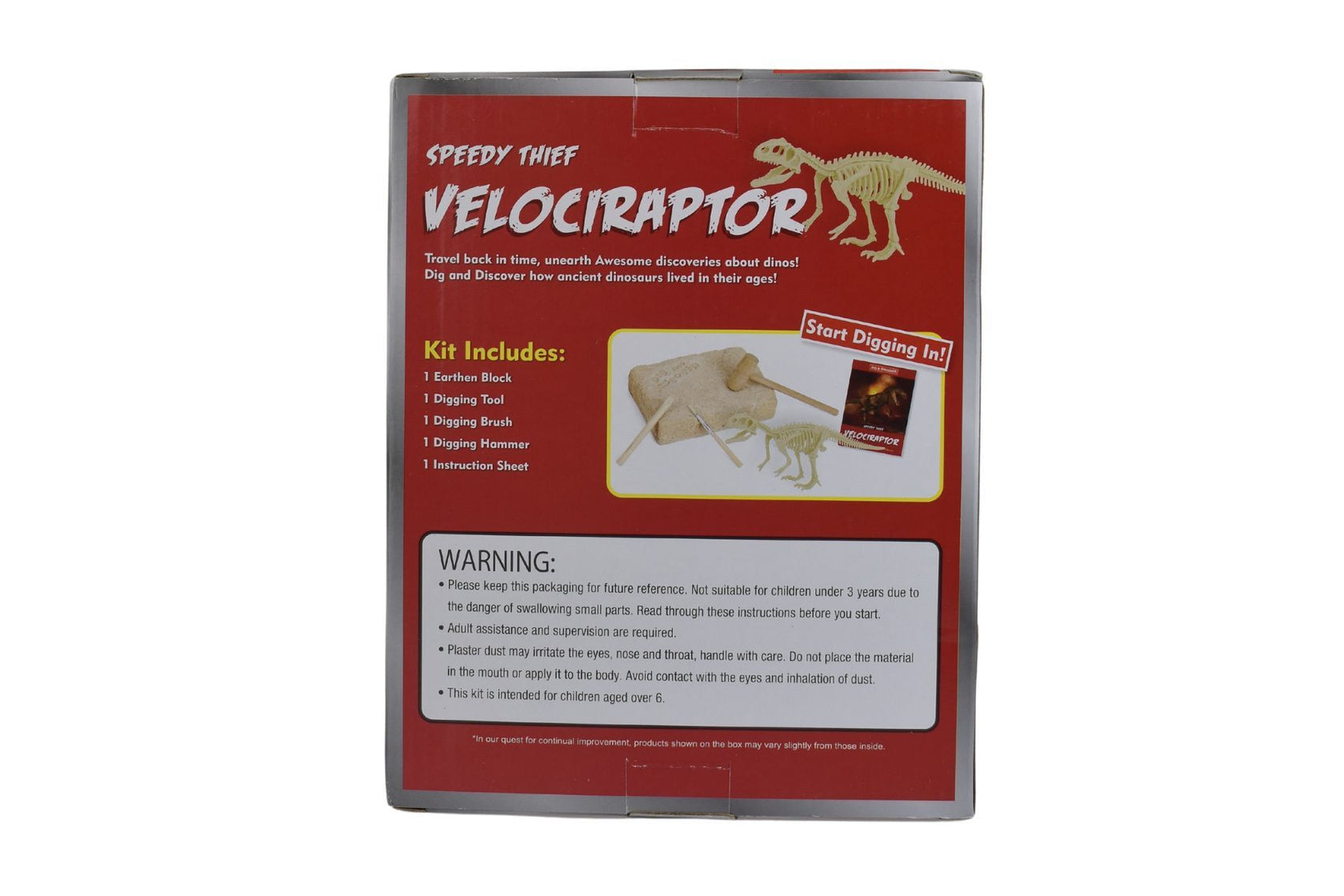 Discover Velociraptor Skeleton Dig Kit | Kids Mega Mart