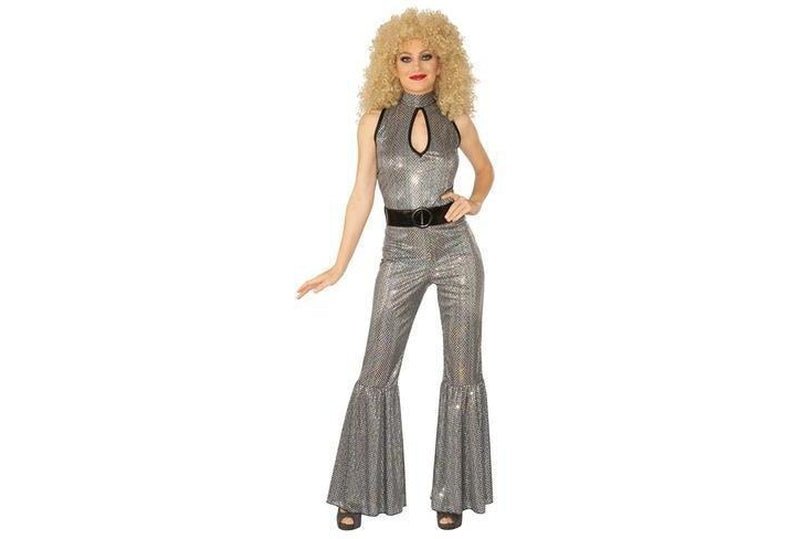 Sparkly Disco Diva Jumpsuit Costume for Adults | Fast Shipping
