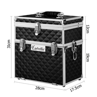 Portable Makeup Case Diamond Black | Australia Delivery