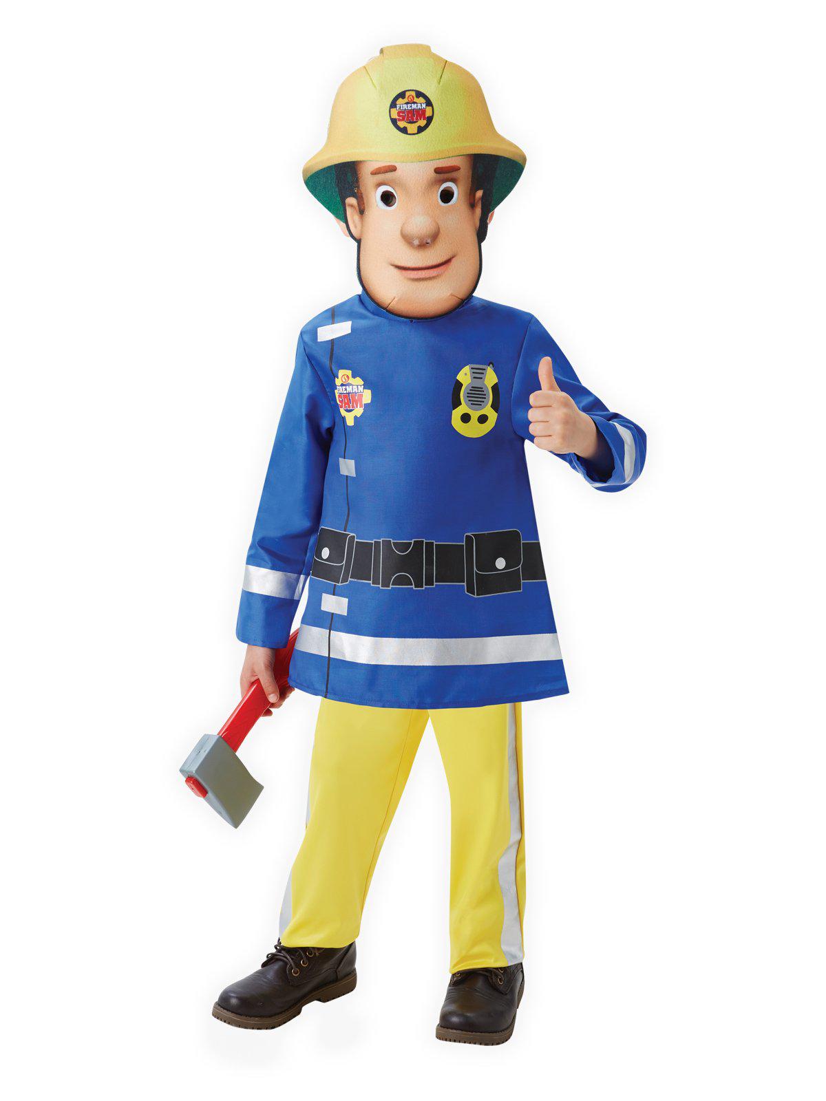 Fireman Sam Kids Costume | Deluxe Firefighter Dress up – Kids Mega Mart