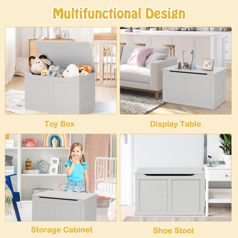Shop Grey Wooden Toy Box at Kids Mega Mart - Buy Now