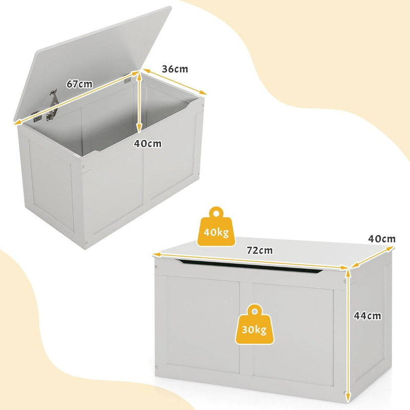 Shop Grey Wooden Toy Box at Kids Mega Mart - Buy Now