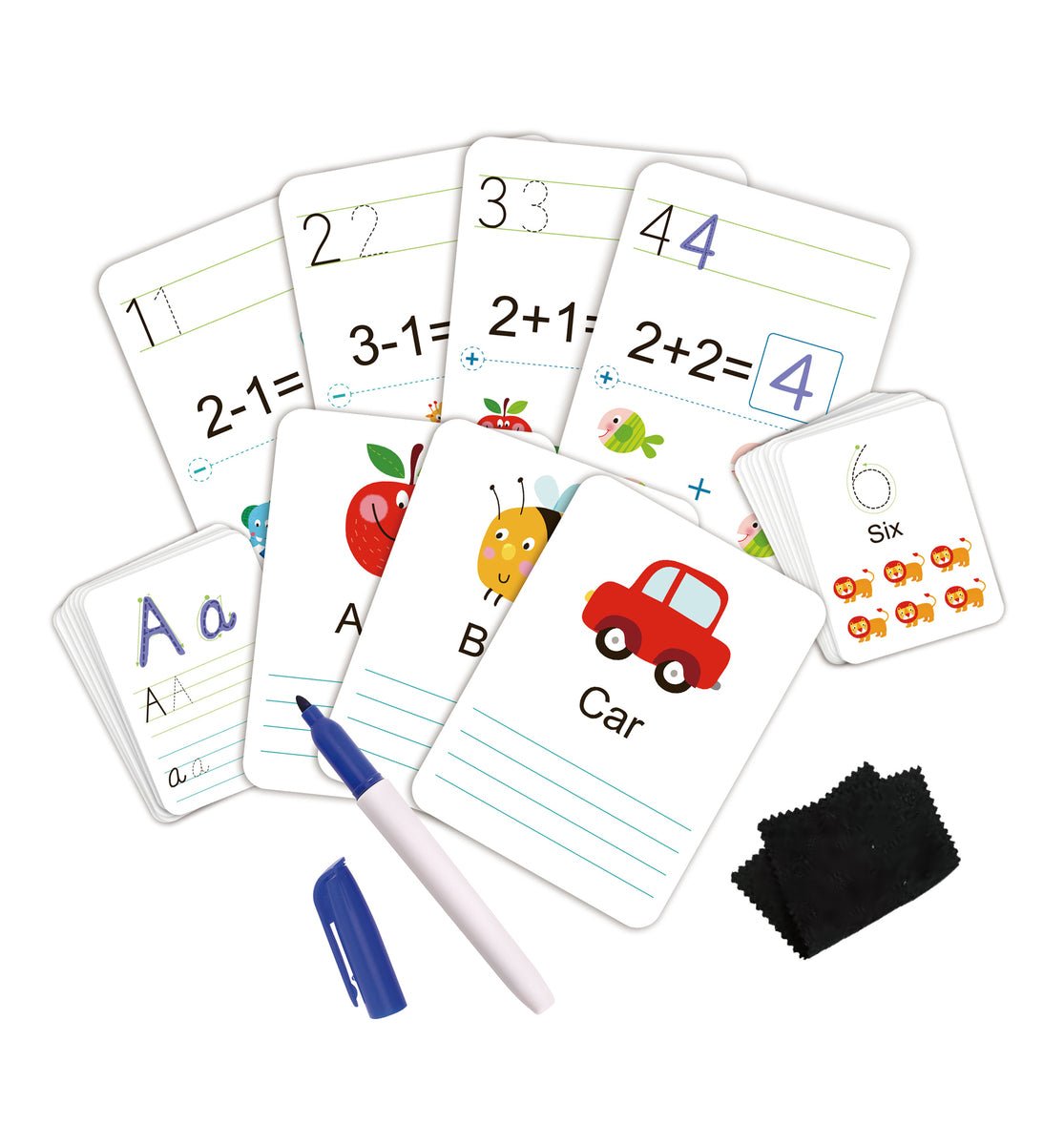 Alphabet and Number Learning Cards Set from Tooky Toy – Kids Mega Mart