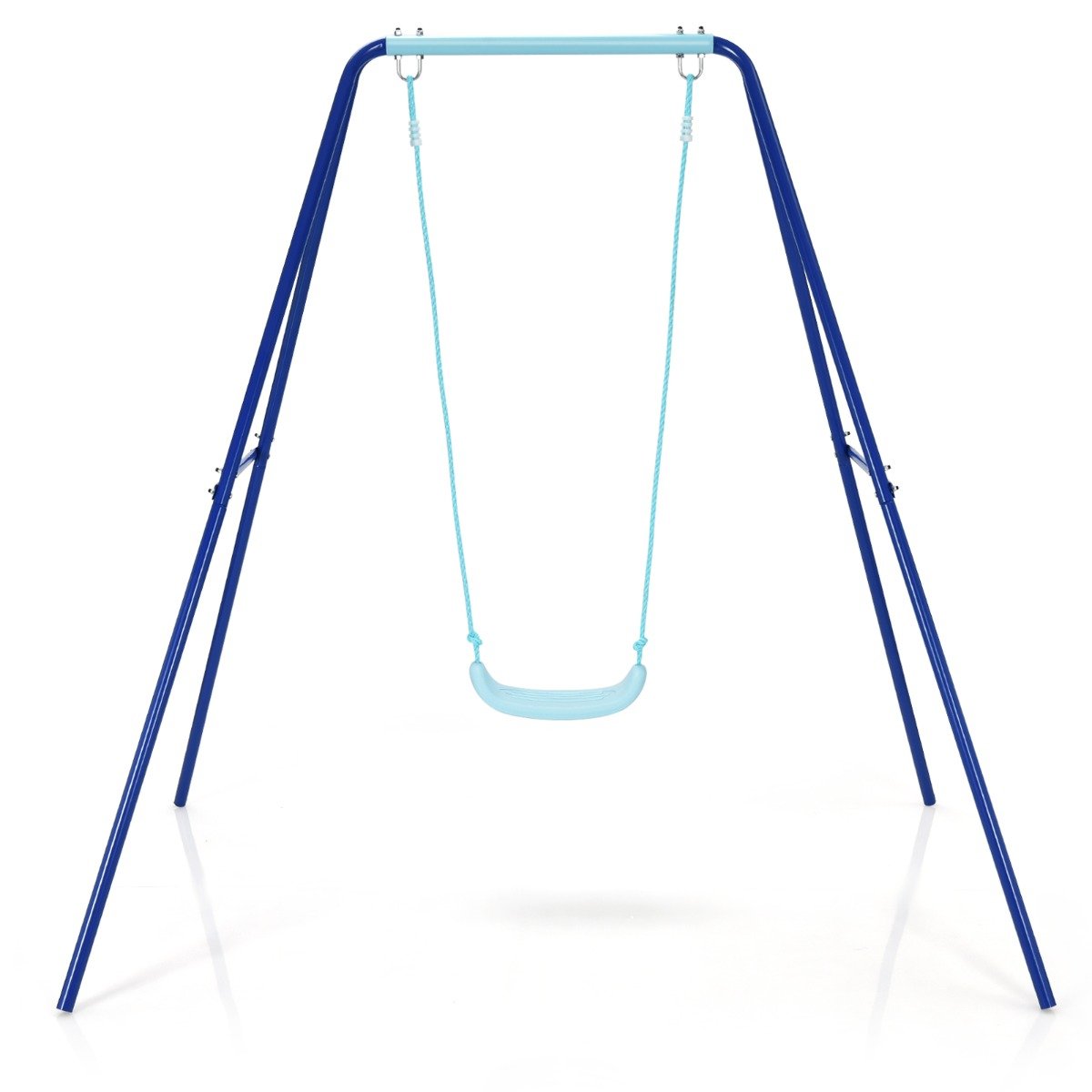 A-Frame Iron Swing Set Blue | Outdoor Play | Kids Mega Mart