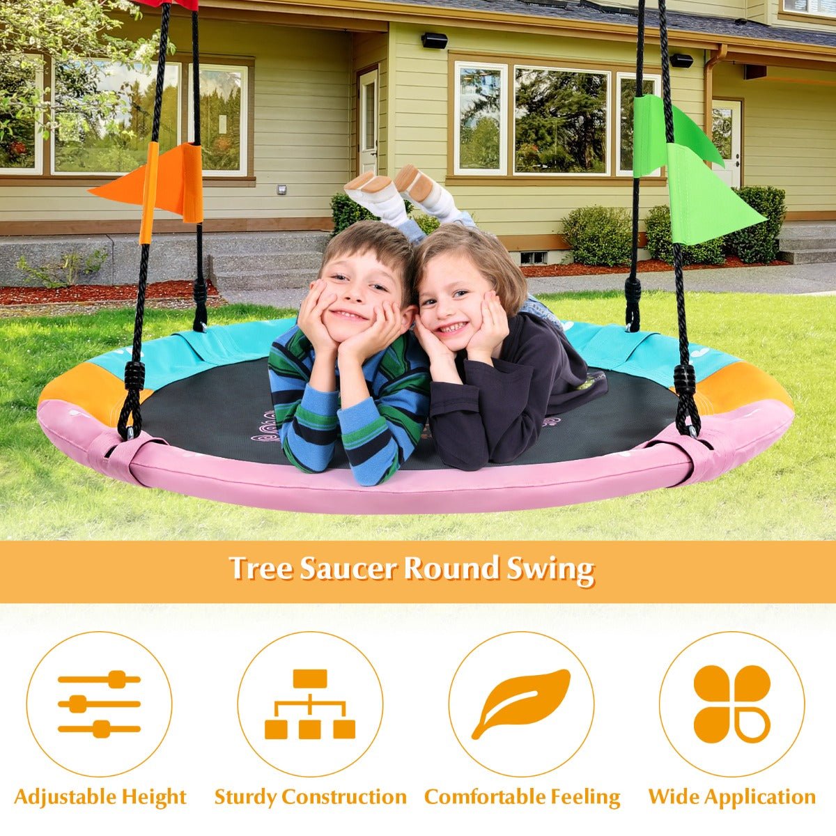 Horse Pattern Flying Saucer Tree Swing | Fun for Kids and Adults – Kids ...