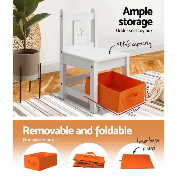 Versatile Keezi Kids Table and Chair Set with Toy Storage Box – Kids ...