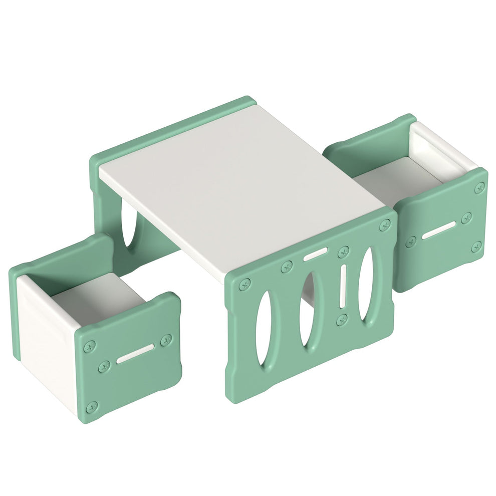 Keezi Kids Table and Chairs Set Green 3 Piece | Kids Mega Mart