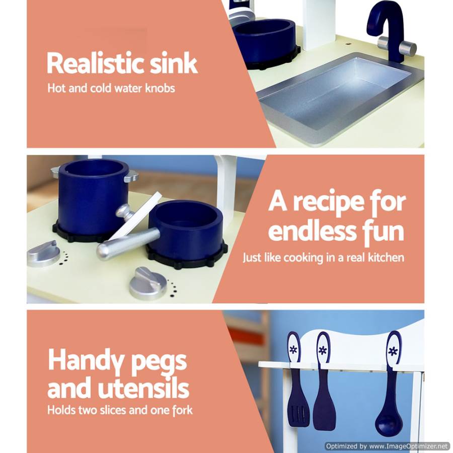 18 Piece Kitchen Play Set White | Australia Delivery