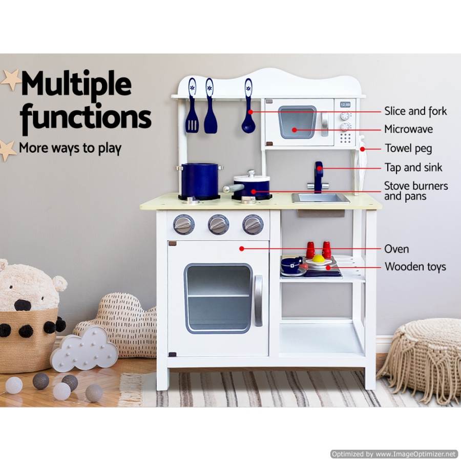 18 Piece Kitchen Play Set White | Australia Delivery