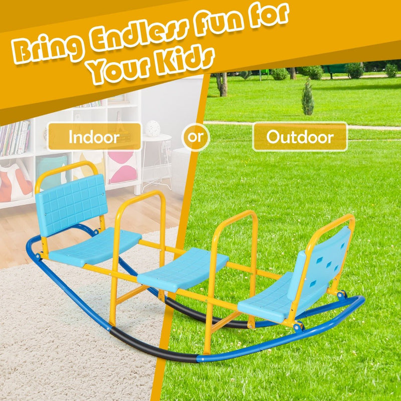 Kids Metal Rocking Seesaw - 3 Seater | Shop Now at Kids Mega Mart