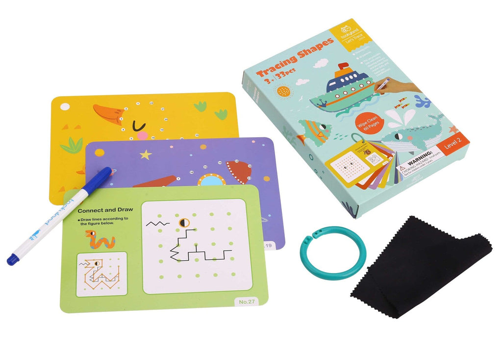 Tookyland Lets Trace Tracing Shapes Flash Cards