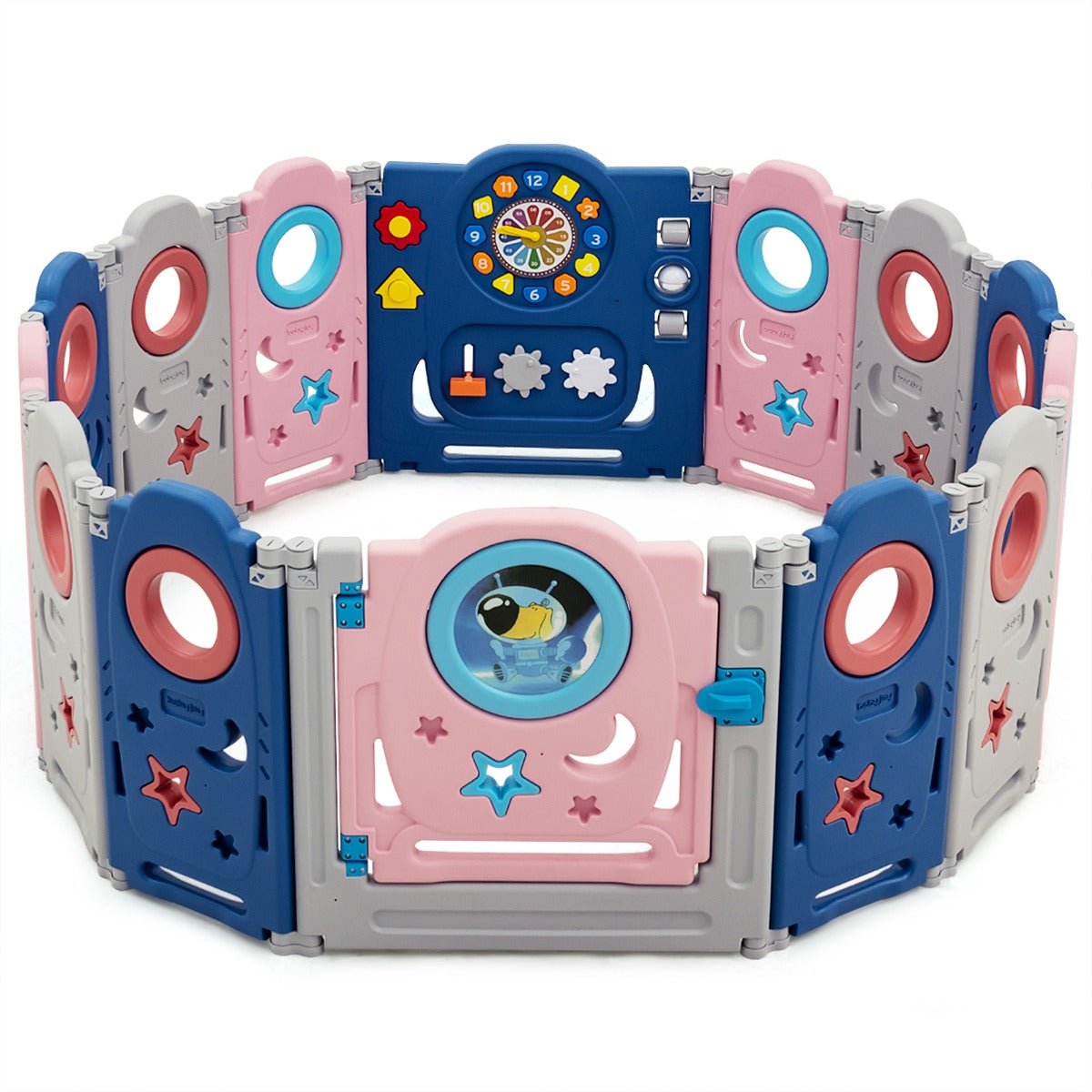 Safe HDPE Baby Playpen with Educational Game Panel | 14 Panels