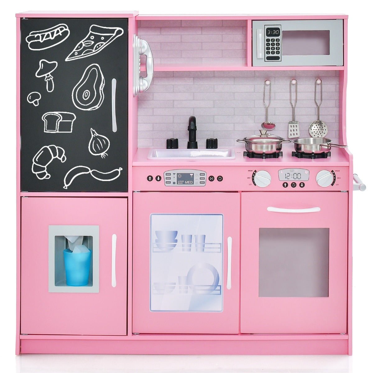Pink Play Kitchen | Interactive Sounds and Accessory for Kids