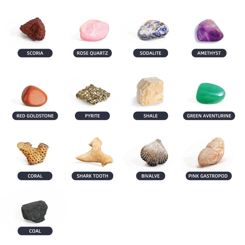 Kids Earth Treasures Excavation Kit | Discover Gems & Fossils