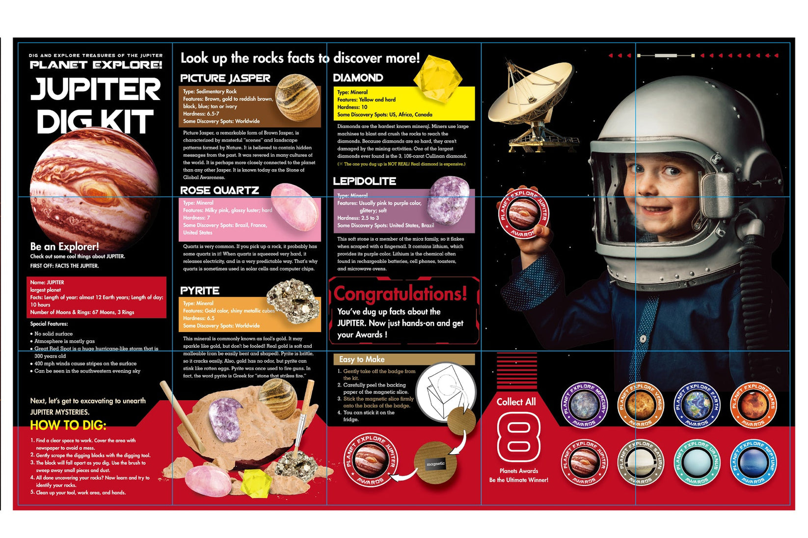 Shop Jupiter Gemstone Dig Kit | Space|Themed Fun | Kids Mega Mart