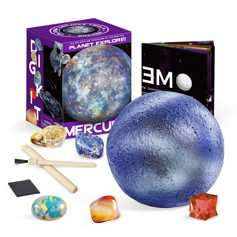 Mercury Gem Excavation Toy | Space Themed Dig Kit | Kids Mega Mart