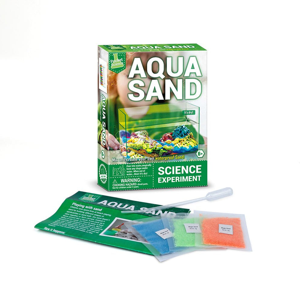 Pocket Science Aqua Sand | Fun & Educational Hydrophobic Sand Kit